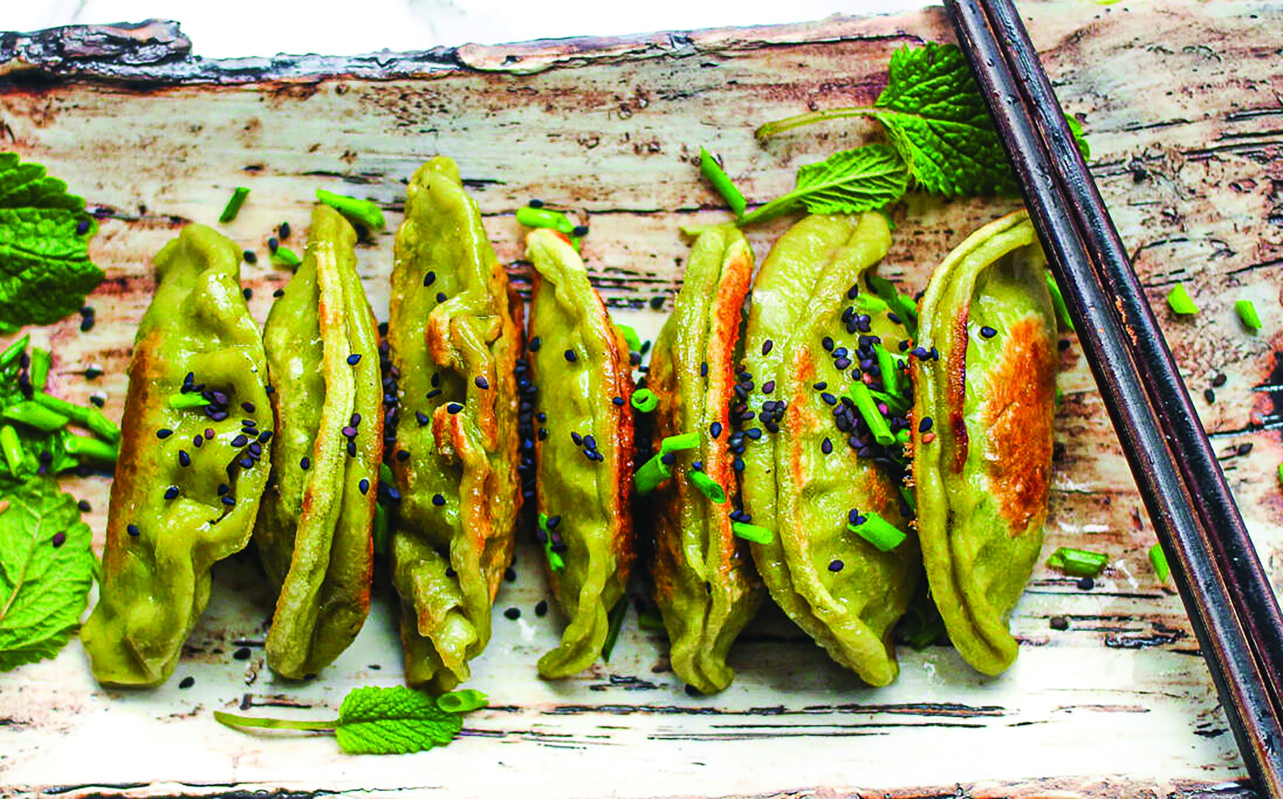 Green Matcha Vegan Gyozas - Delicious Living