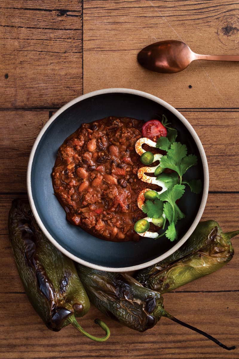 Bison Chili with Cinnamon and Chocolate - Delicious Living