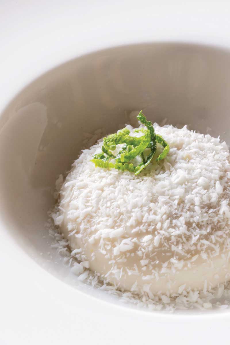 Coconut Panna Cotta with Lemon Grass, Ginger, and Lime - Delicious Living